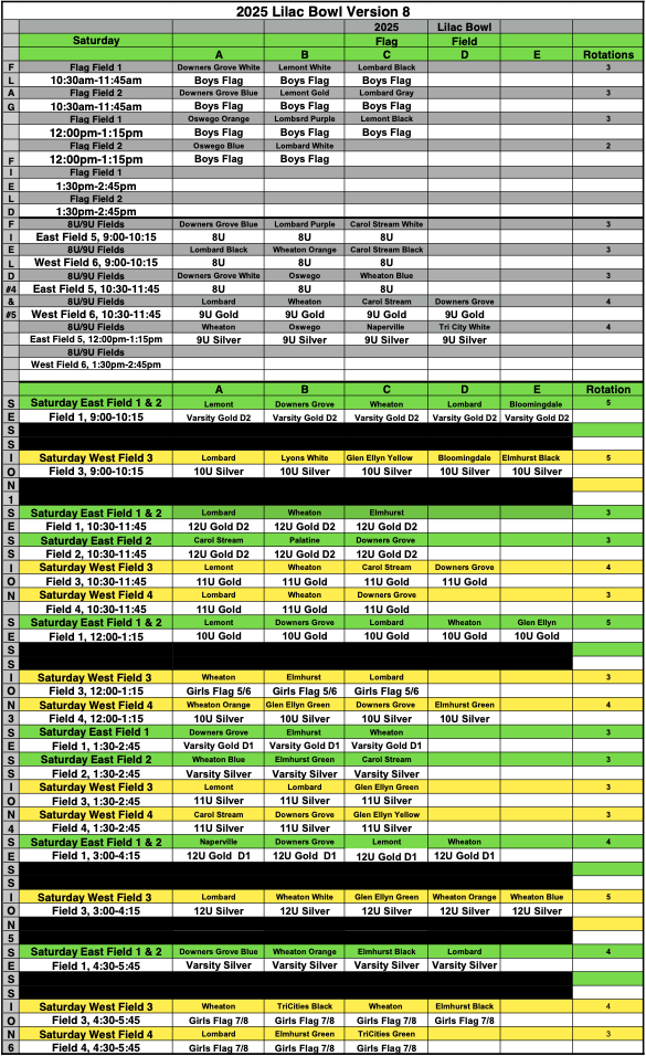 2025 Lilac Bowl – Lombard Falcons Junior Football League